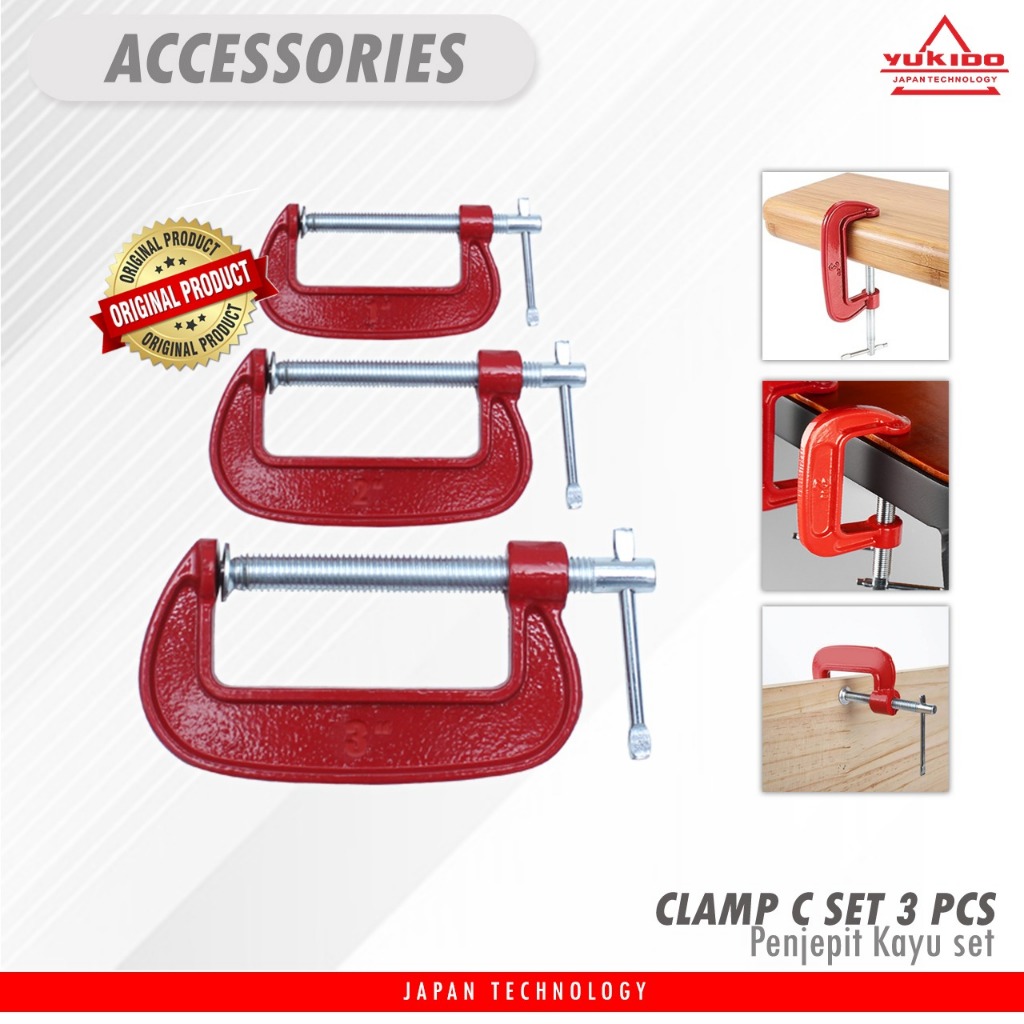 Jual 3pcs Clamp Set Clamp C Clamp C Set Alat Penjepit C Clamp