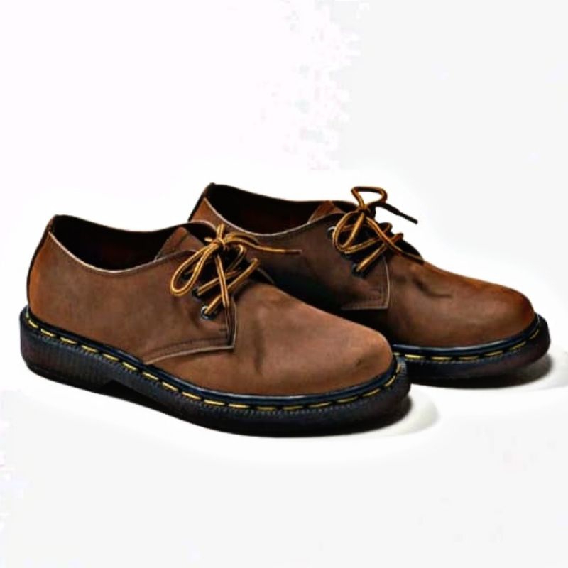 Jual Sepatu Docmart 1461 Low Boot Dr Martens Kulit Suede Ortodoc Coklat ...