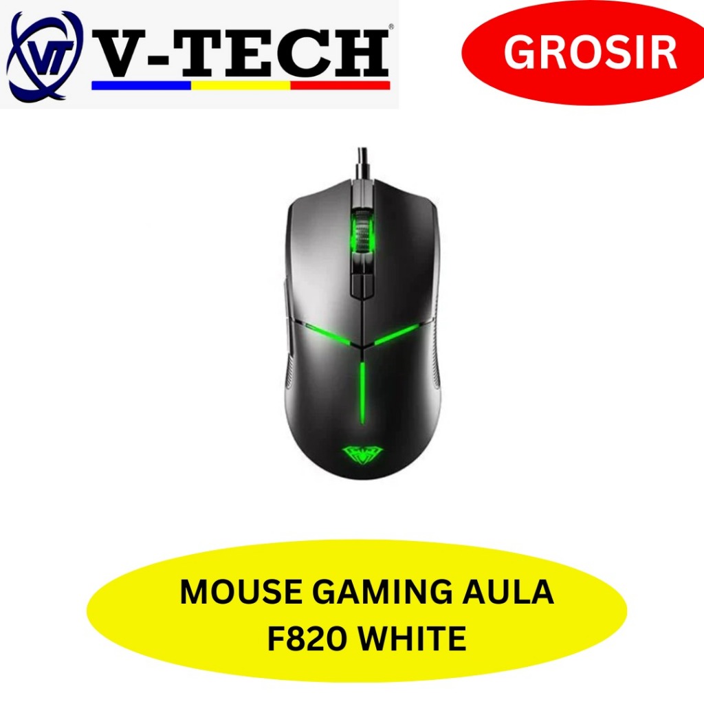 Jual MOUSE GAMING AULA F820 WHITE/BLACK | Shopee Indonesia