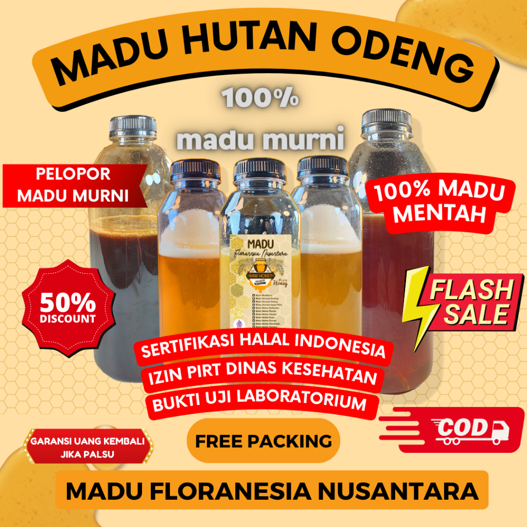 Jual MADU MURNI MADU ASLI HUTAN ODENG 500 Gram KUALITAS PREMIUM FULL ...