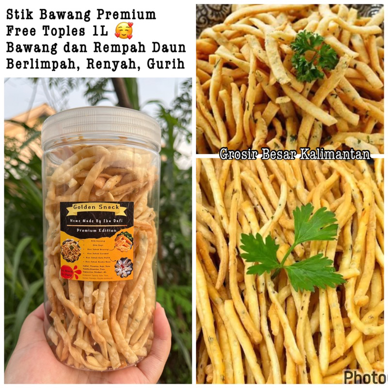 Jual COD 1 L FREE TOPLES STIK BAWANG PREMIUM ENAK CEMILAN VIRAL STICK ...