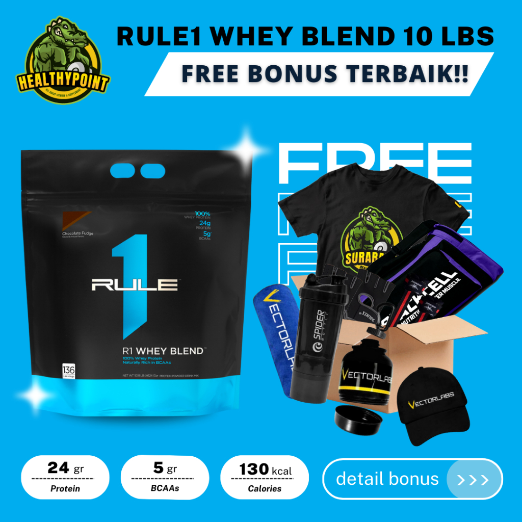 Jual Rule 1 Whey Protein 10 Lbs Isolate Blend R1 Rule1 Hydrolyzed ...