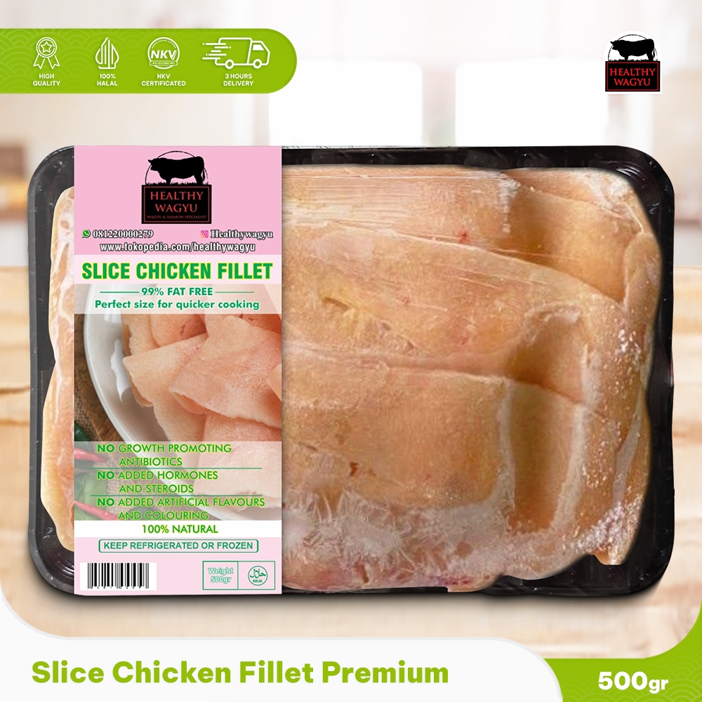 Jual Slice Chicken Fillet Daging Ayam Slice Tipis 500 Gram Healthy ...