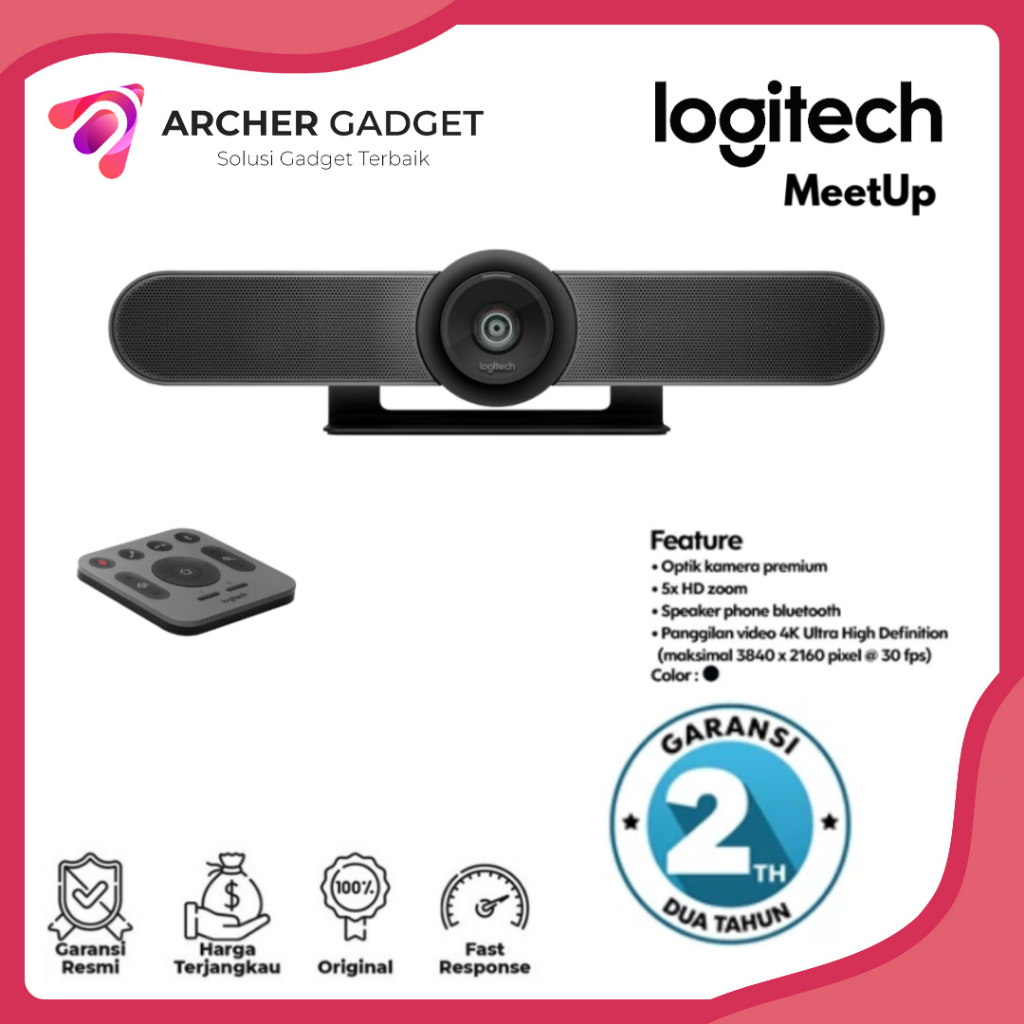 Jual Logitech VC Coference MeetUp Video Conference Camera HD & 5x Zoom ...