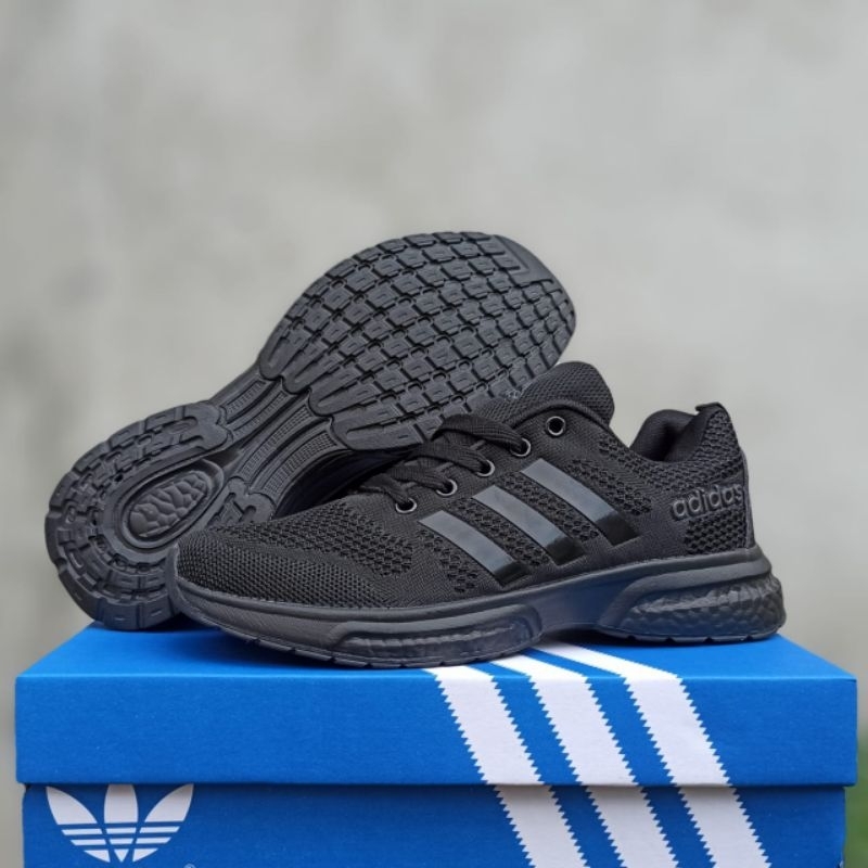 Jual SEPATU RUNING PRIA OLAHRAGA LARI ADS BLACK WHITE RUNNING COWOK ...