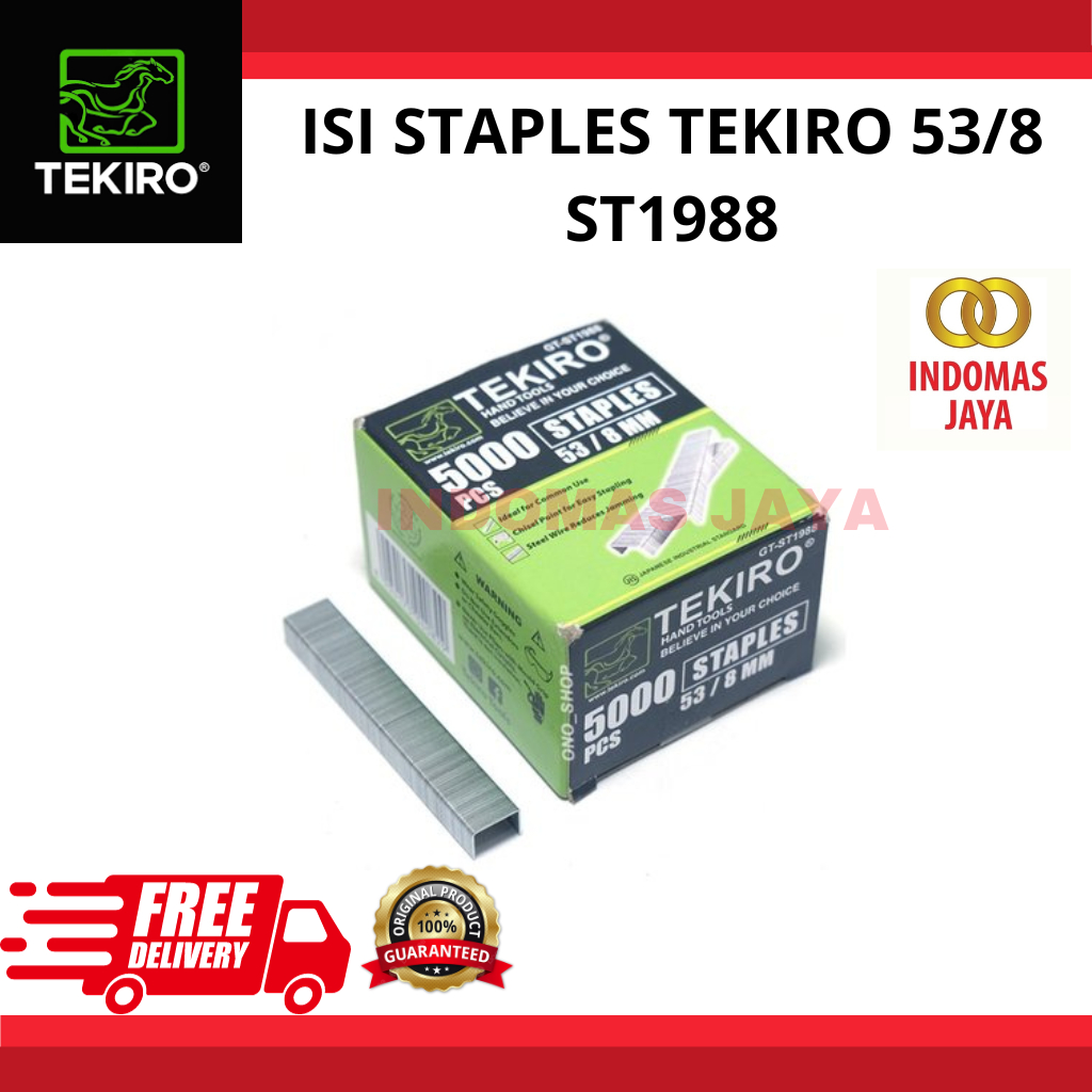 Jual Tekiro Isi Staples Tembak 8 MM - 5000 Pcs TEKIRO Isian Stapler ...