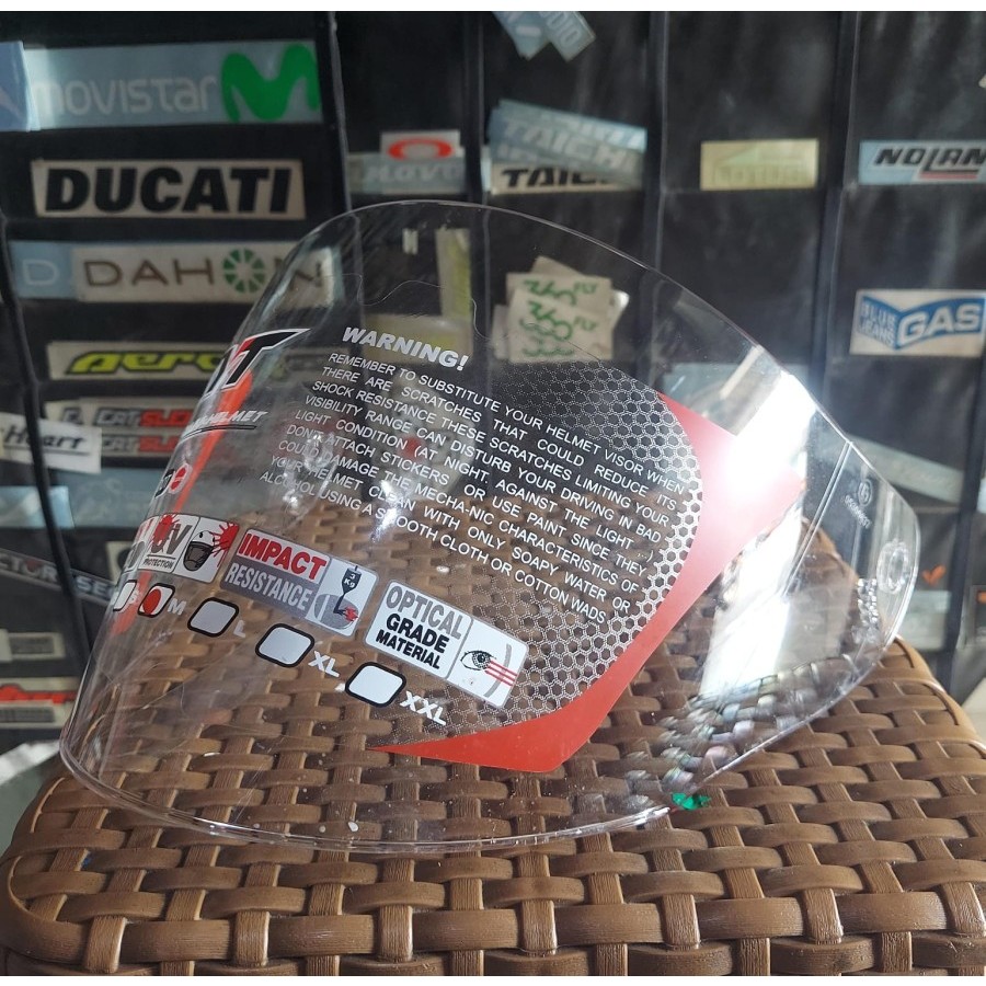 Jual Visor Helm KYT Open Venom Clear Original Kaca helmet Half face ...