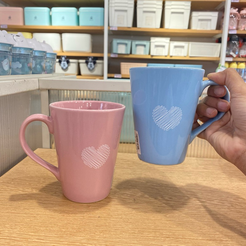 Jual MINISO - Heart Series Ceramic Mug 320ml / cangkir keramik / gelas ...
