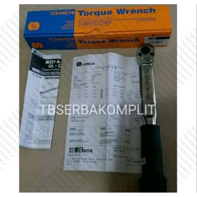 Jual Tohnichi QL50N 3/8" Adjustable Torque Wrench Ratchet Head Range 10NM to 50NM Square Drive 3 ...