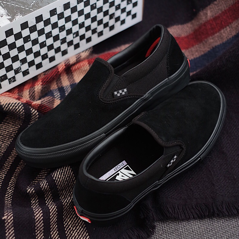 Jual SEPATU VANS ORIGINAL RESMI SLIP ON PRO SKATE ALL BLACK | Shopee ...