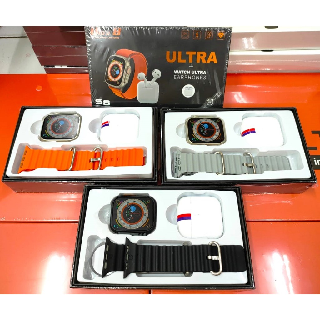Jual SMARTWATCH S8 ULTRA 8 + TWS BLUETOOTH SMARTWATCH ULTRA 8 | Shopee ...