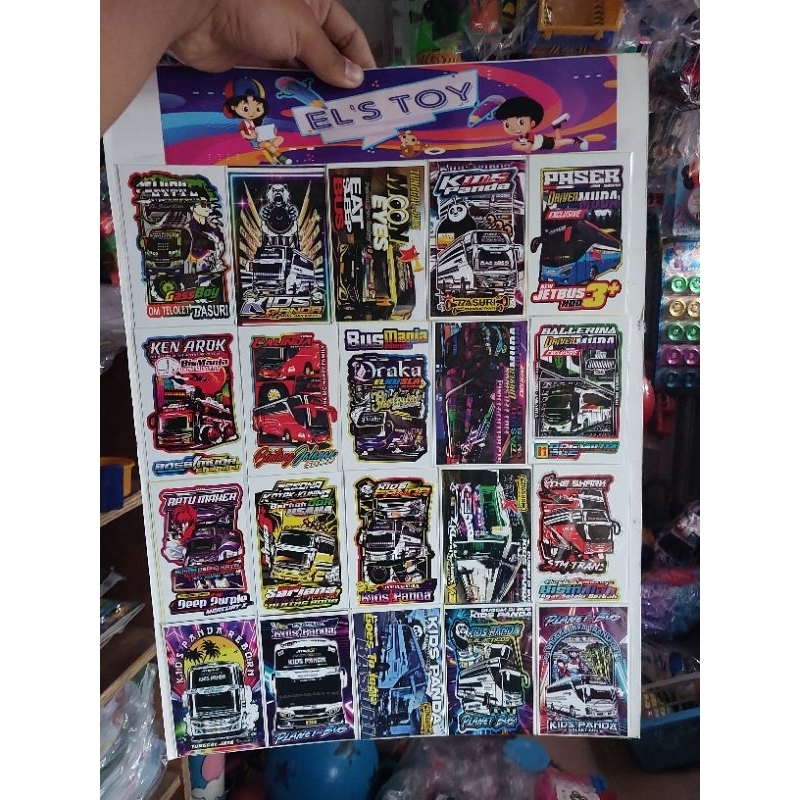 Jual 1 PAK STIKER BUS TELOLET ISI 50 BISA KIRIM INSTANT KURIR stiker ...