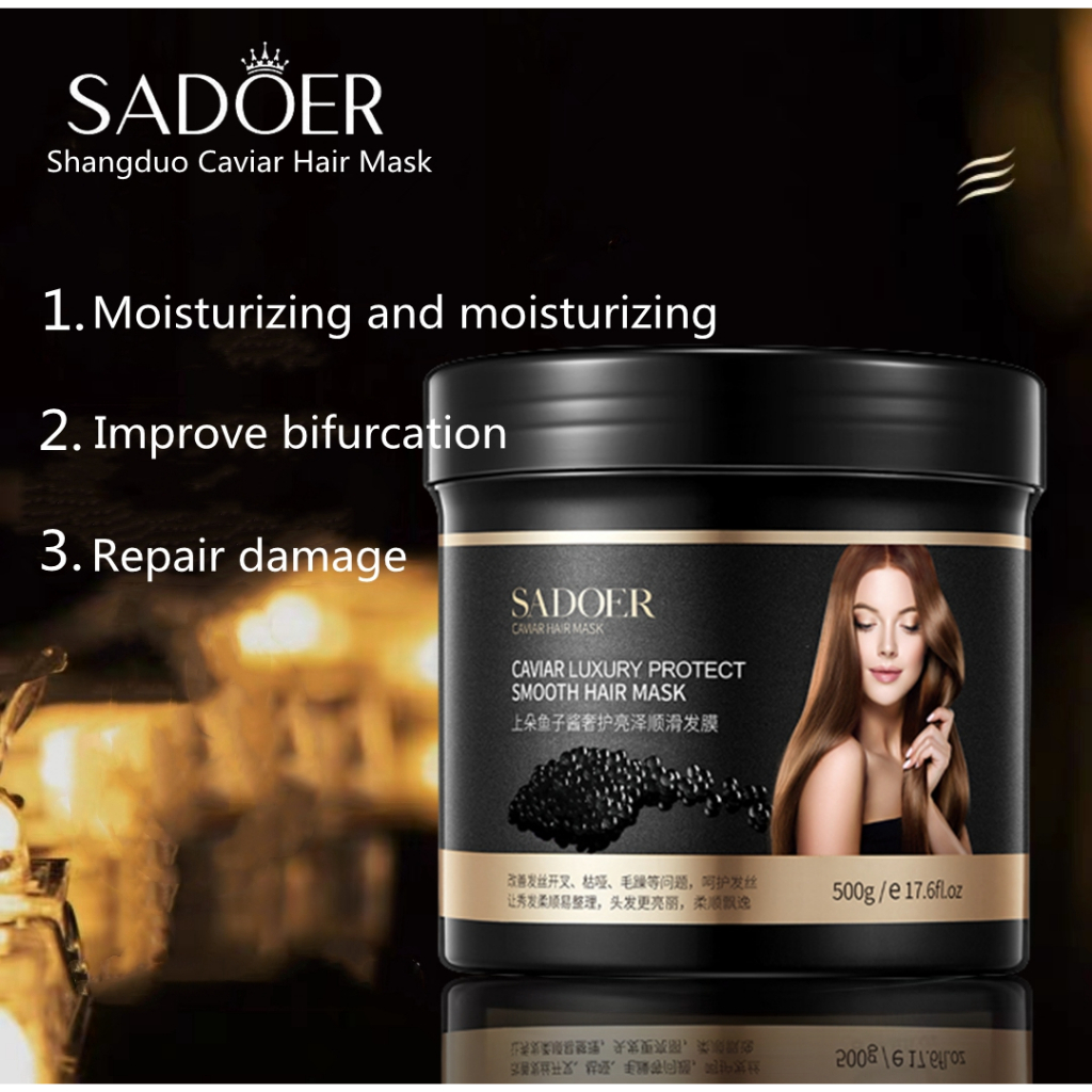 Jual SADOER Upper Caviar Hair Mask 500ml Luxury Care for Dry and Fury ...