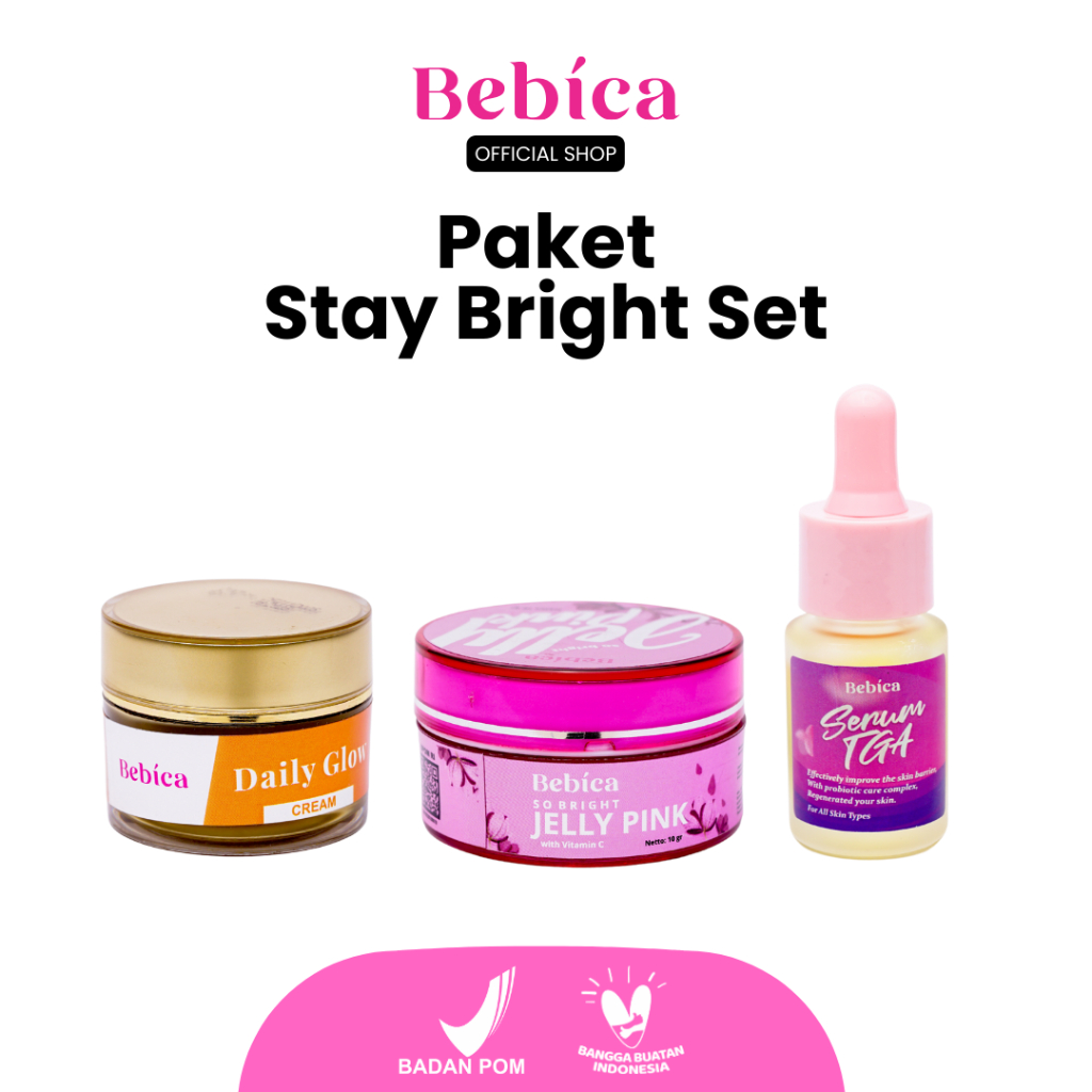 Jual Paket Stay Bright Set - Daily Glow + Jelly Pink + Serum TGA Tone ...