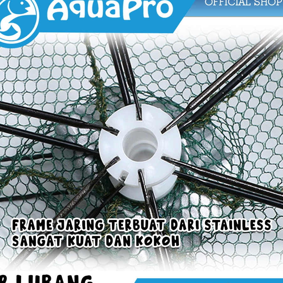 Jual WXCX2178 Terbaru AquaPro Jaring Pancing Payung Bubu Lipat 8 Lubang Jebakan Perangkap Jaring ...