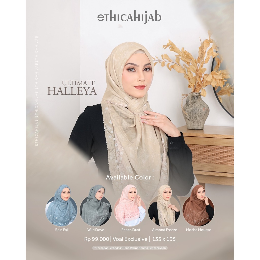 Jual ULTIMATE HALLEYA BY ETHICA HIJAB SEGI EMPAT | Shopee Indonesia