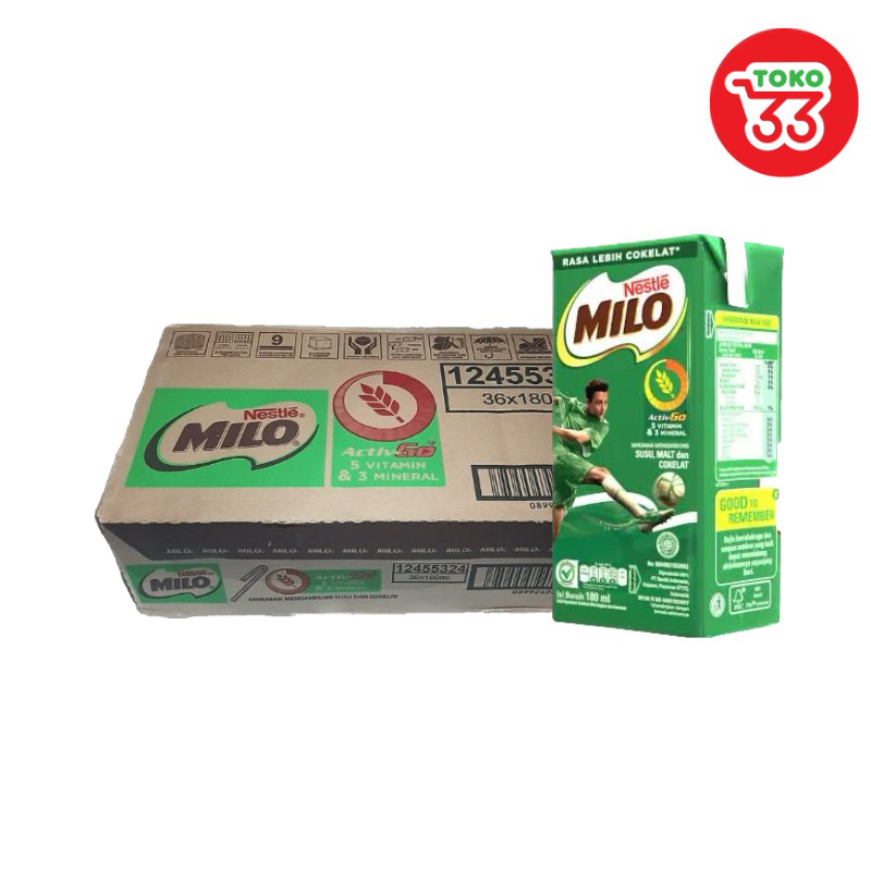 Jual Milo Activ-Go UHT 180ml isi 36pcs | Shopee Indonesia