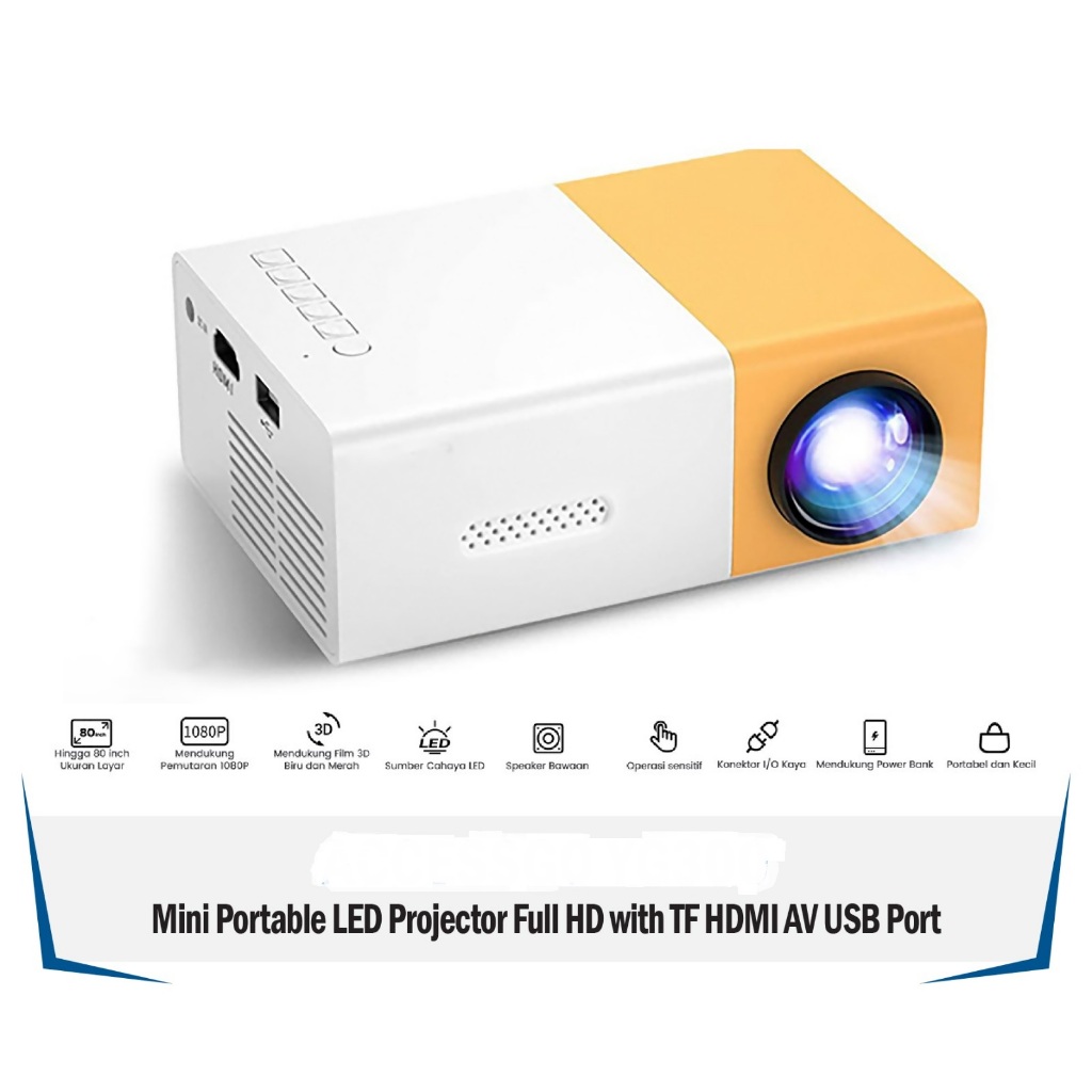 Jual Proyektor Mini LED YG300 LCD Mini Portable Home Projector | Shopee ...