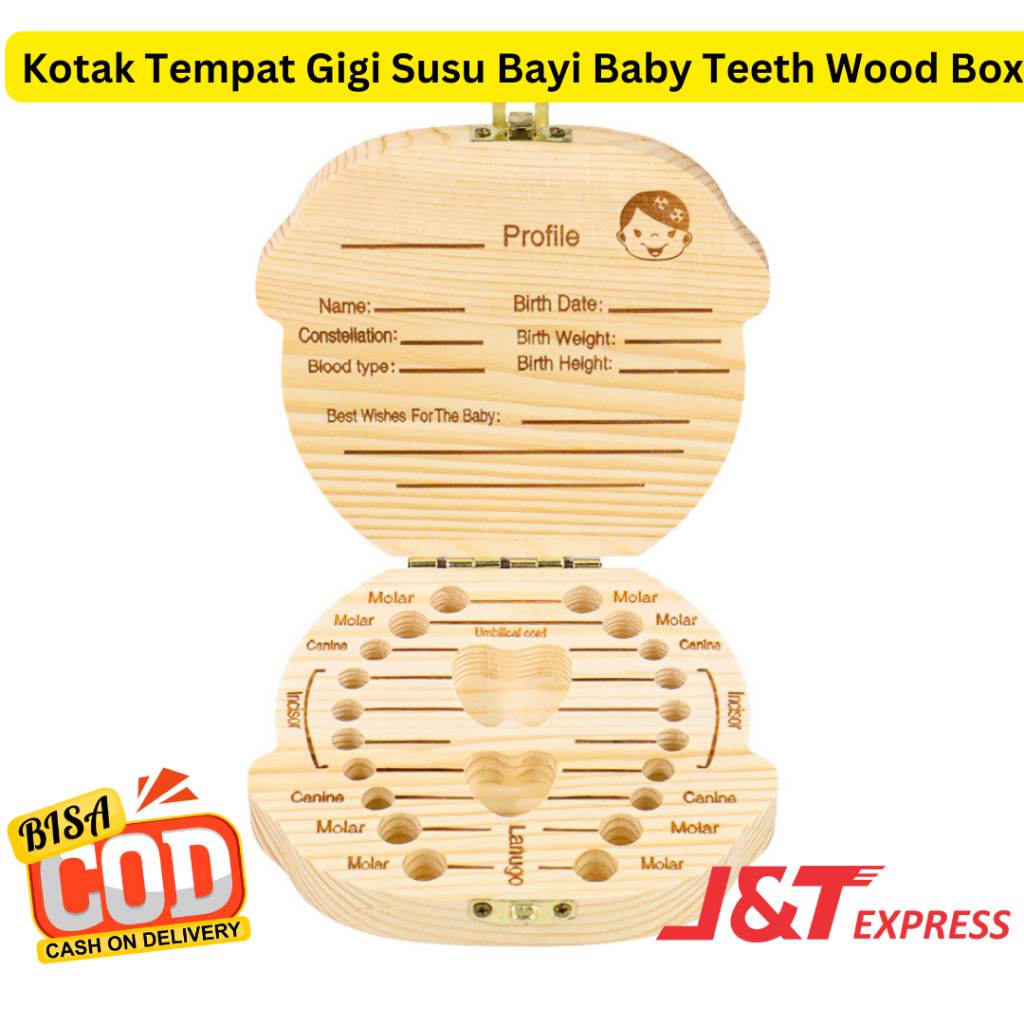 Jual Kotak Tempat Gigi Susu Bayi Baby Teeth Wood Box | Shopee Indonesia