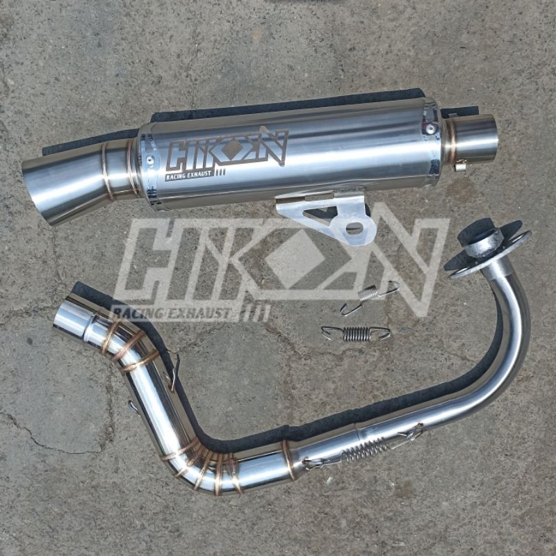 Jual knalpot samlong stenlis hiken racing exhaust (( STENLIS LASER ...