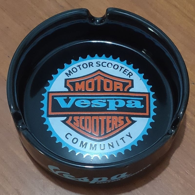 Jual Asbak Keramik logo Scooter Vespa Kualitas Permanen Anti Api Anti ...