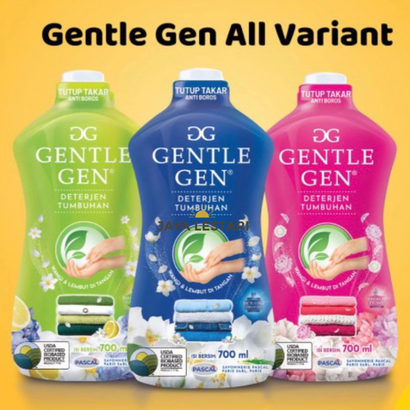 Jual Gentle Gen Deterjen Cair Botol (700ml) (3 Varian) | Shopee Indonesia