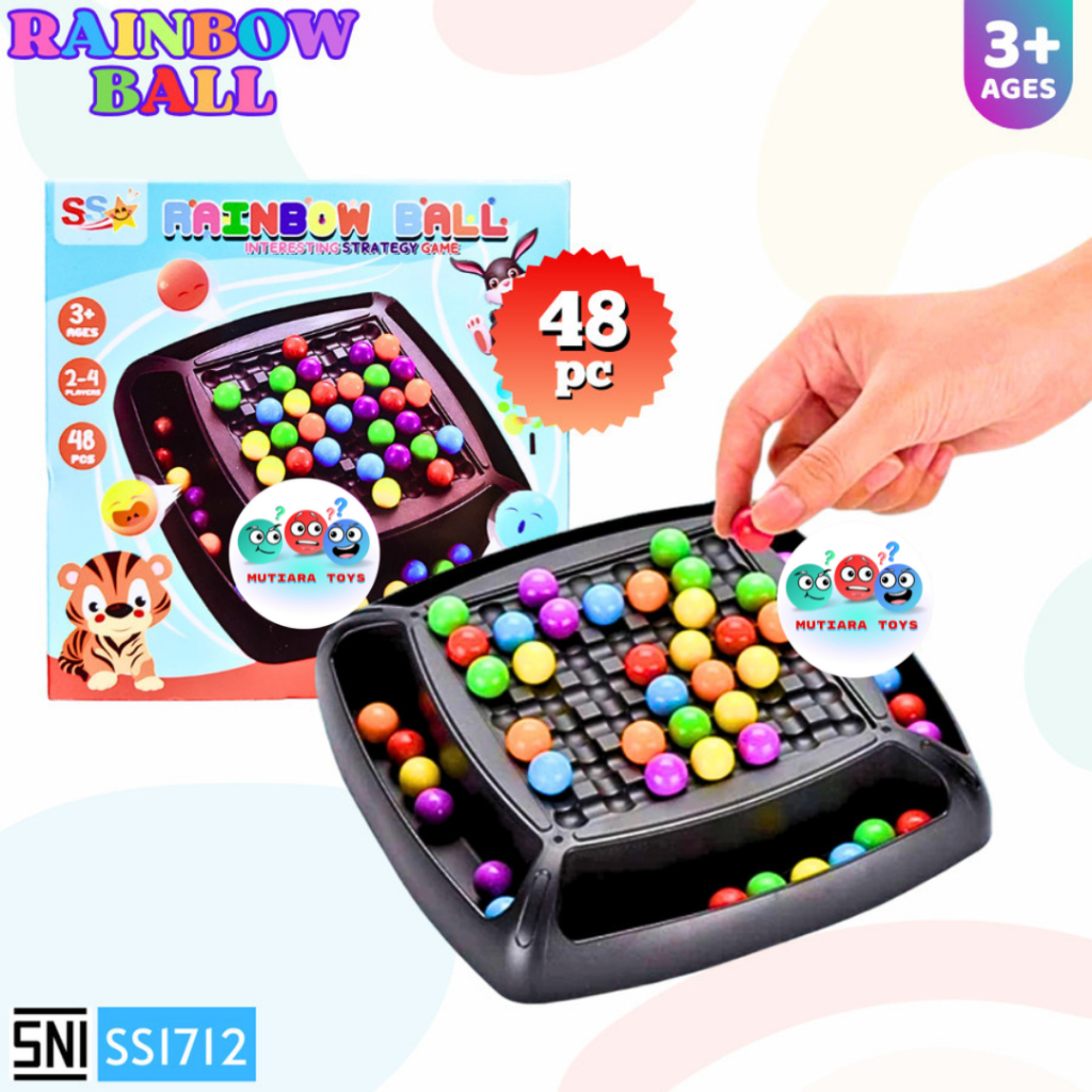 Jual MUTIARATOYS Mainan Edukasi Anak Rainbow Ball isi Bola 48pcs SS1712 ...