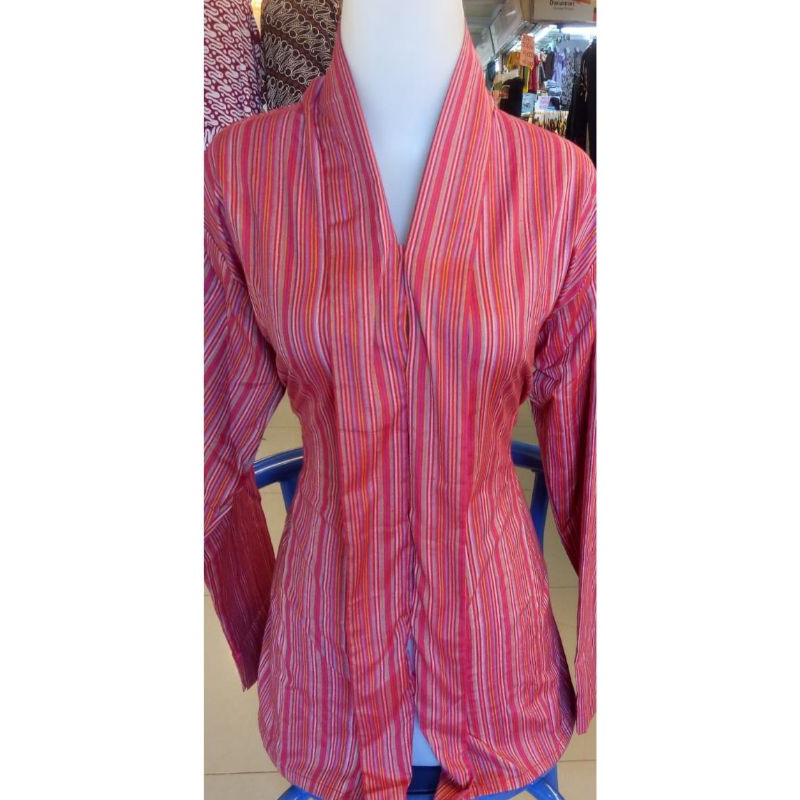 Jual Kebaya Kartini Lurik / baju adat jawa /lurik alusan, PREMIUM!! | Shopee Indonesia