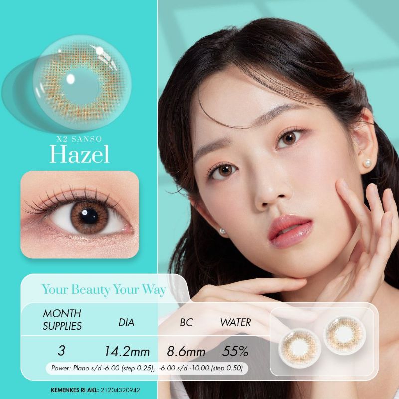 Jual Softlens Normal dan Minus New X2 Sanso dengan kadar air tinggi 55% ...