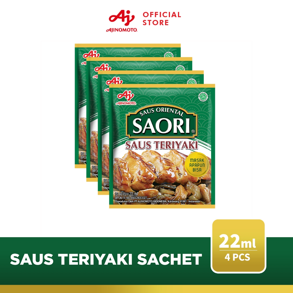 Jual SAORI® Saus Teriyaki Oriental Sachet 22ml (4 pcs) | Shopee Indonesia