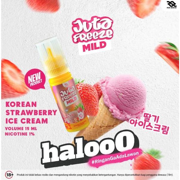 Jual Juta Freeze Mild Korean Strawberry Ice Cream Saltnic 15ML by RSR ...