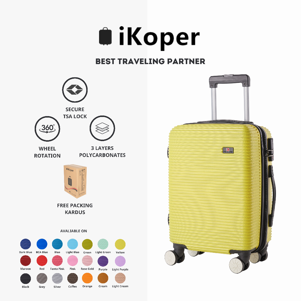 Jual [iKoper] Koper 18 Inch Polo koper Size Koper Fiber | Shopee Indonesia