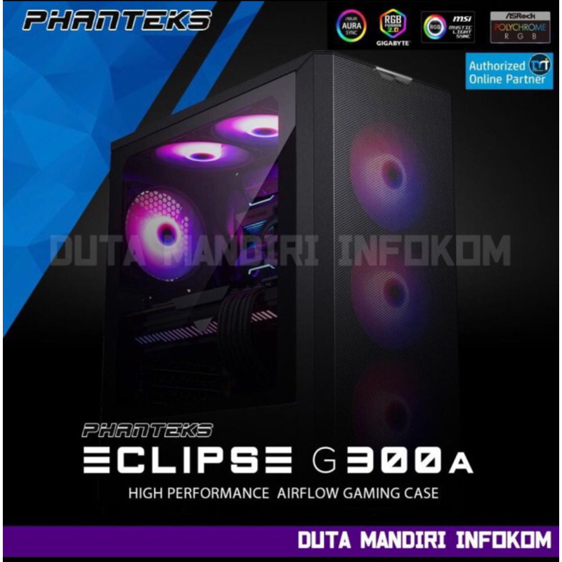 Jual Phanteks Eclipse G300A - High Airflow Tempered Glass ATX Gaming ...