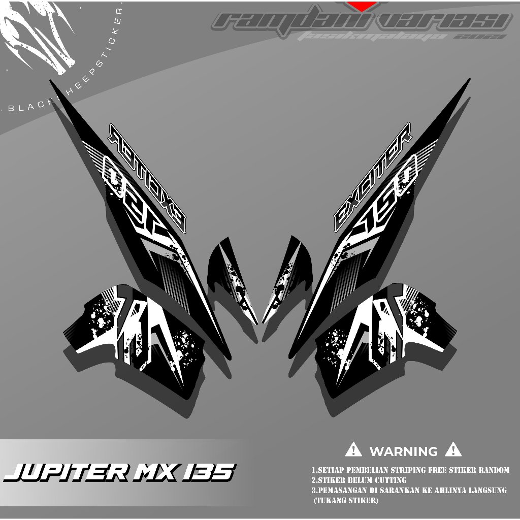 Jual STRIPING JUPITER MX 135 - STRIPING MX LAMA - STIKER MX OLD - MX ...