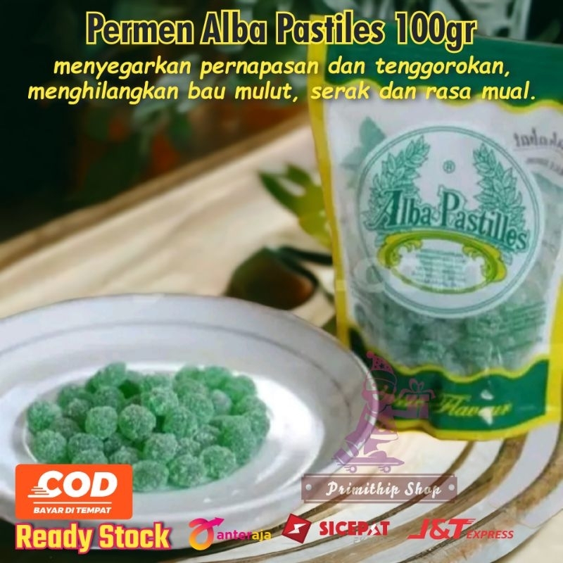 Jual Permen Alba pastiles 100 gram / permen mint pelega tenggorokan ...