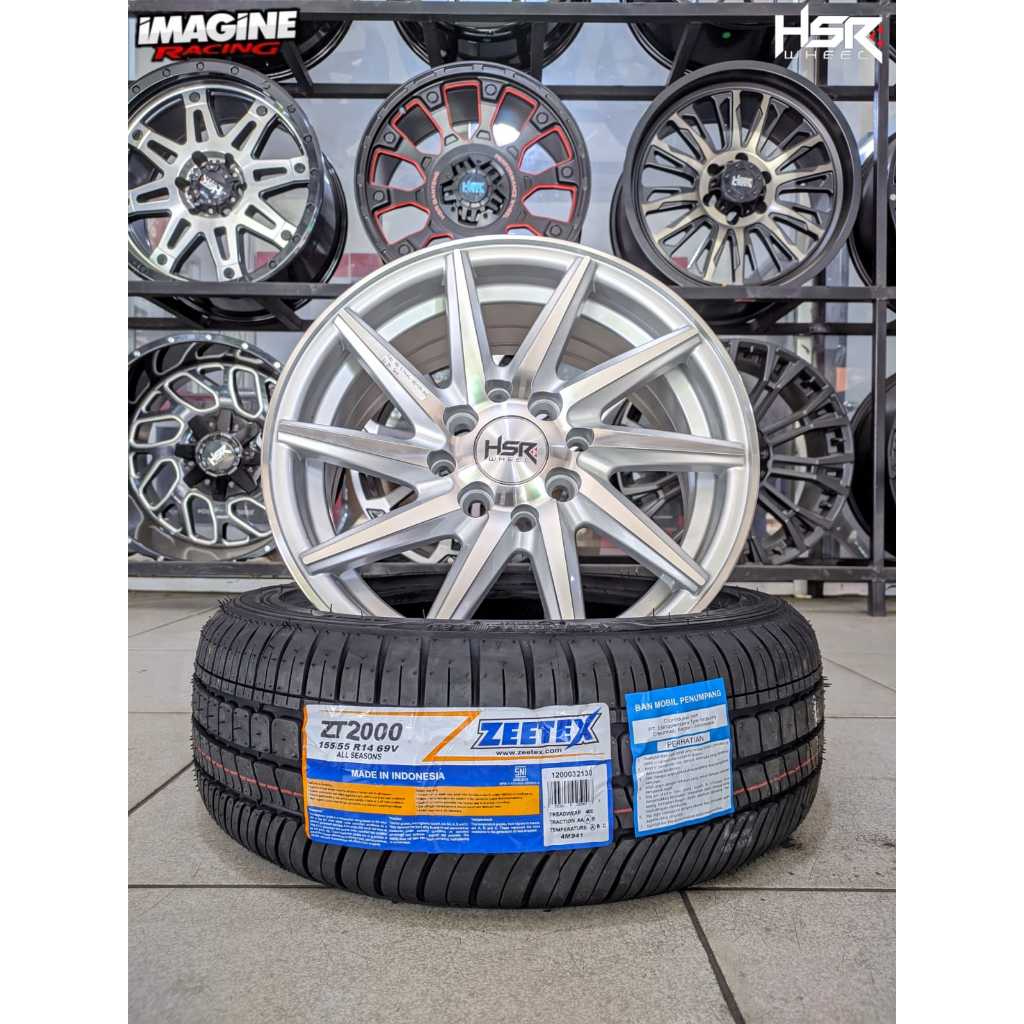 Jual Paket velg plush ban untuk wuling air ev ring 14 hsr ciao dan ban zeetex 155 55 R14 ...