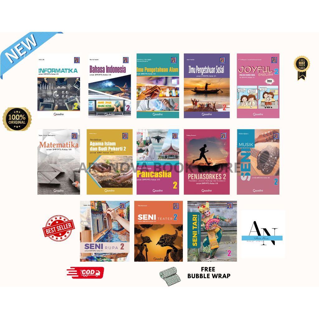 Jual BUKU PAKET KELAS 8 SMP/MTS KURIKULUM MERDEKA - QUADRA | Shopee Indonesia