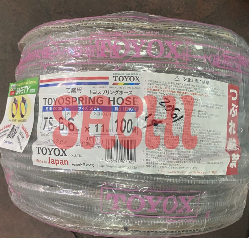 Jual ECERAN Toyox Kawat 1/4" / Toyospring TS-6 / Selang Spring 6x11mm ...