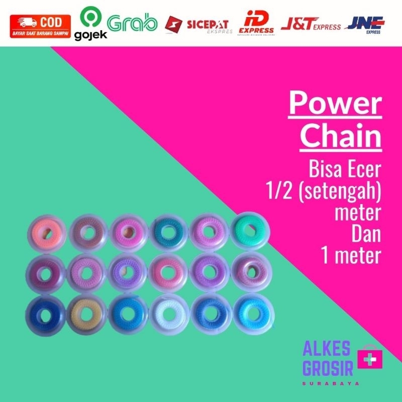 Jual Power Chain Behel Dental Roll Karet Gigi Ortho Long Short Creative ...