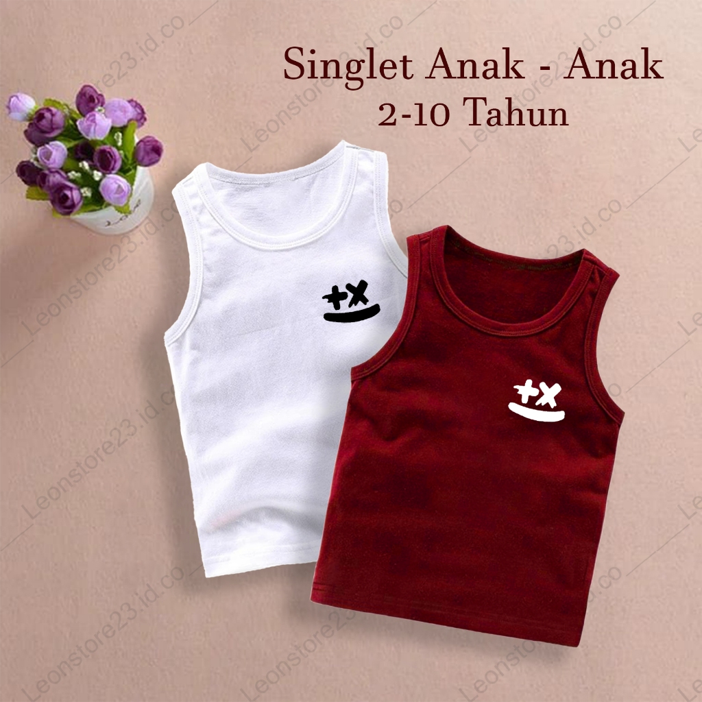 Jual Singlet Anak +xSmile Kaos Dalaman Anak umur 02-10 Tahun Pakaian ...