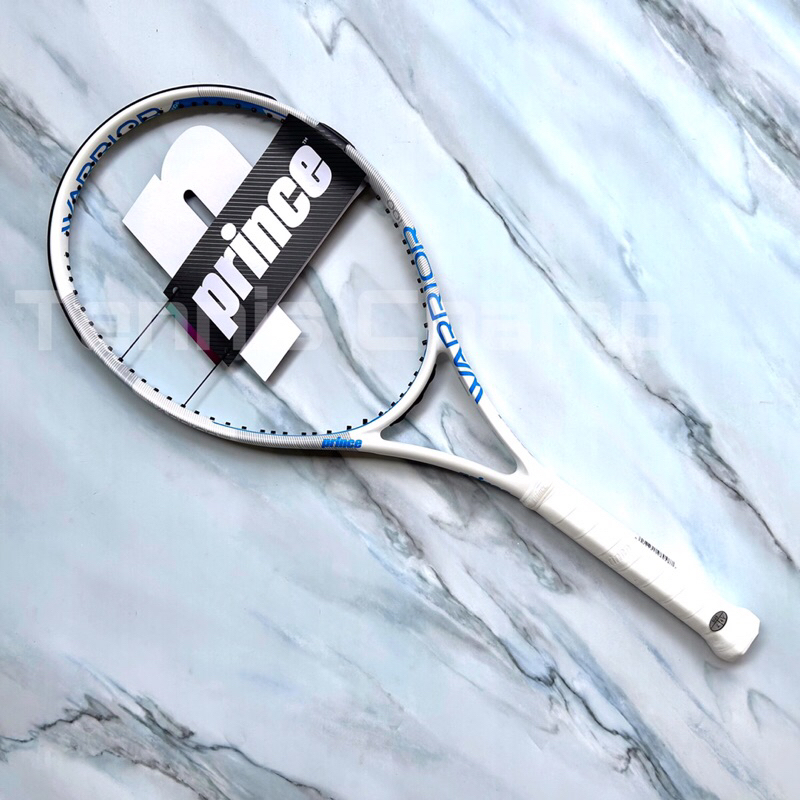 Jual Raket Tenis Prince Warrior 300gr/Tennis Raket Prince White Blue ...