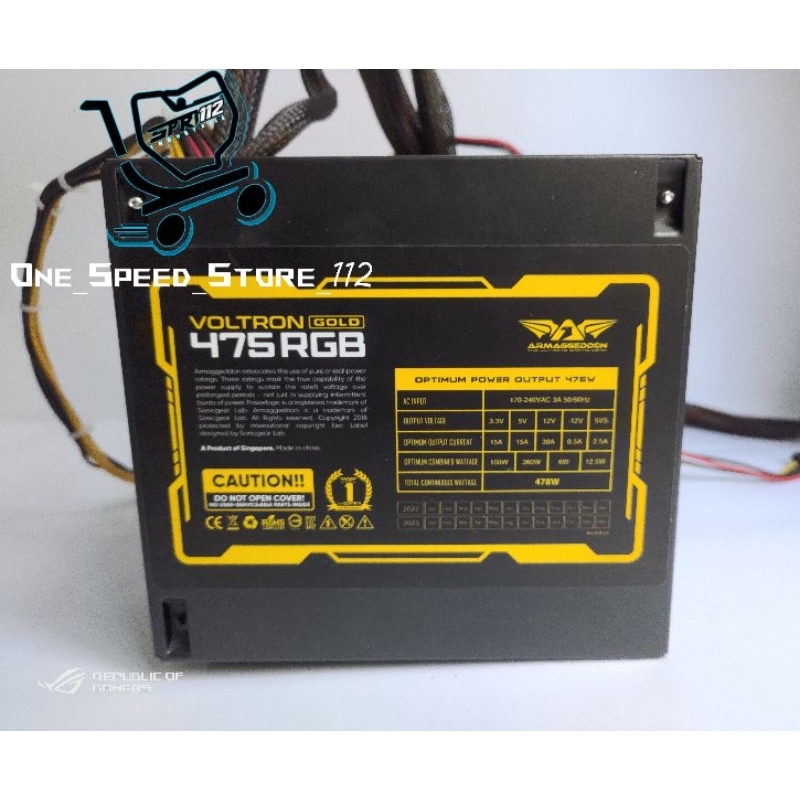 Jual PSU POWER SUPLAY ARMAGEDDON VOLTRON GOLD 475w 80+ | Shopee Indonesia