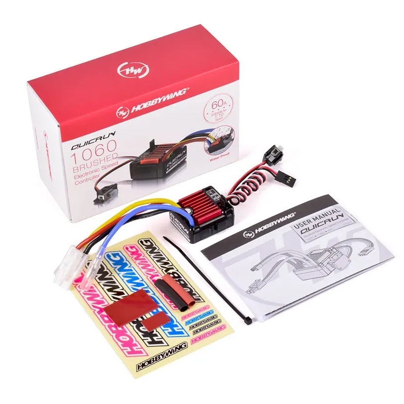 Jual ESC Brushed Hobbywing Quicrun 1060 60-360A Dragbrake Waterproof rc ...