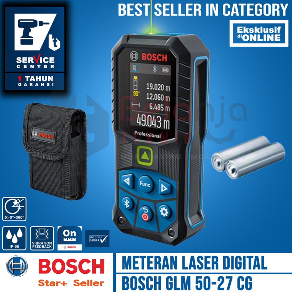Jual Bosch Meteran Laser Digital Rangefinder GLM 50-27 CG G 50 M Alat Ukur | Shopee Indonesia