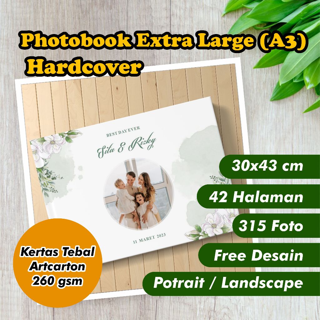 Jual Photobook XL / A3 (42 hal) - 315 FOTO - 30 x 43 cm - Hardcover ...