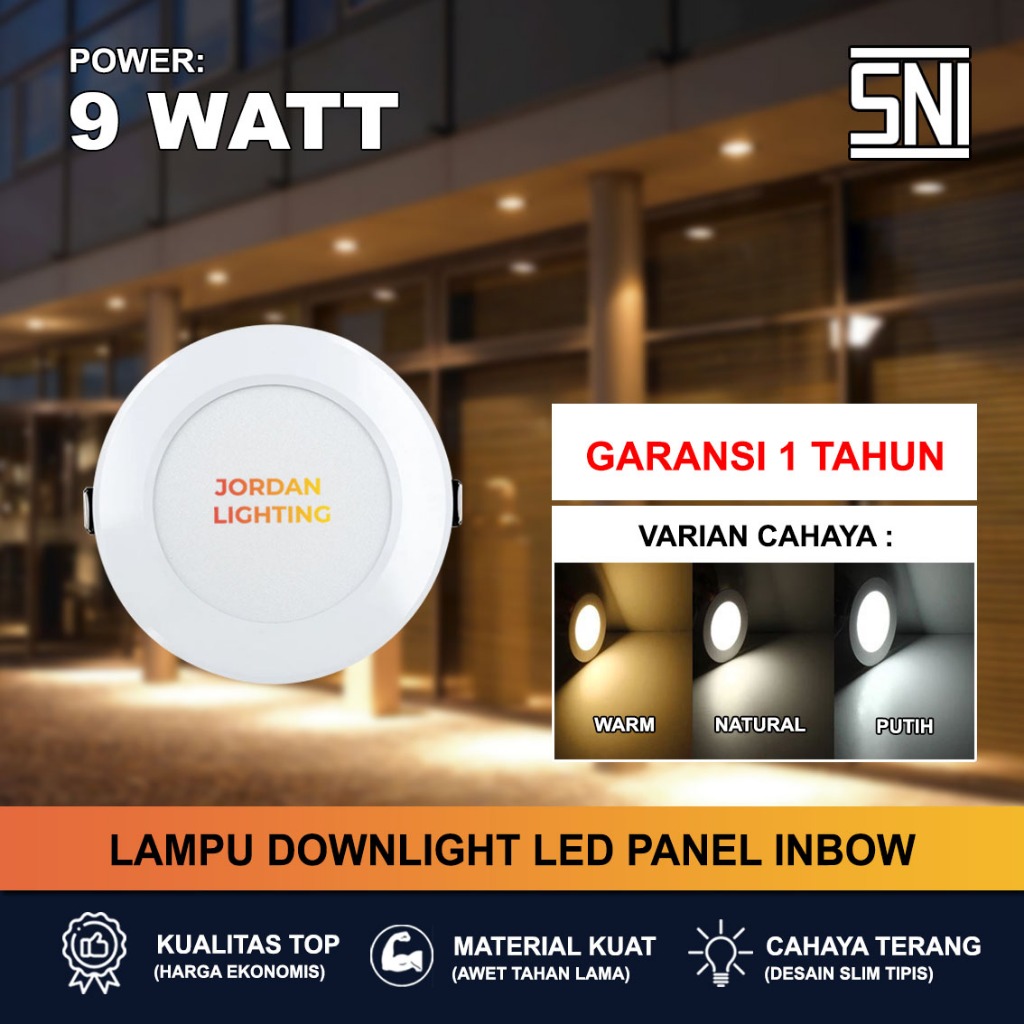 Jual Lampu Downlight Plafon LED 9 Watt Inbow 9W GARANSI | Shopee Indonesia