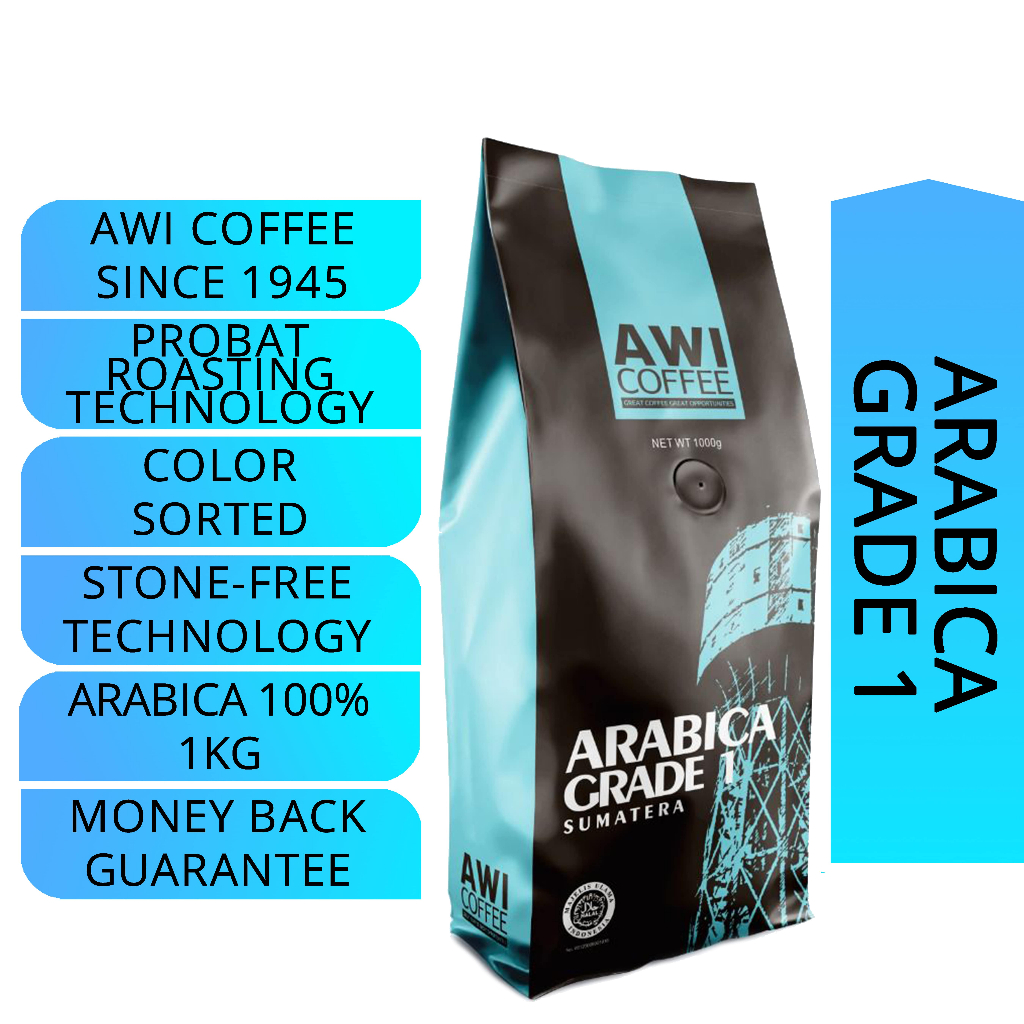 Jual Awi Kopi Sumatera Arabica Grade 1 1Kg Biji | Roasted Coffee Beans ...