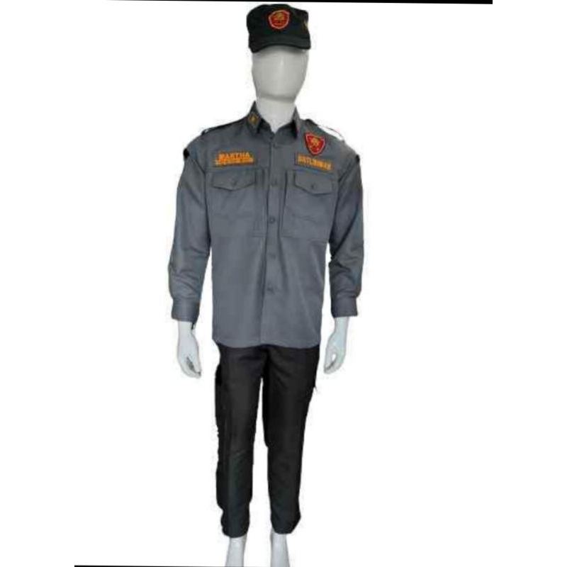 Jual mssashop seragam linmas satlinmas hansip desa warna abu model ...