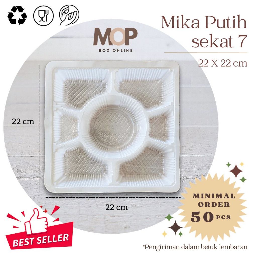 Jual Mika Sekat 18x18 Mika 20x20 Mika 22x22 Mika Kotak Nasi Mika Putih ...