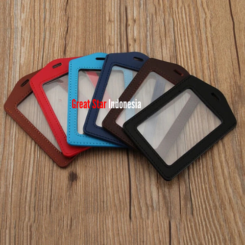 Jual FRAME ID CARD KULIT PU BOLAK BALIK / DOUBLE SIDE POTRAIT (FRAME ...